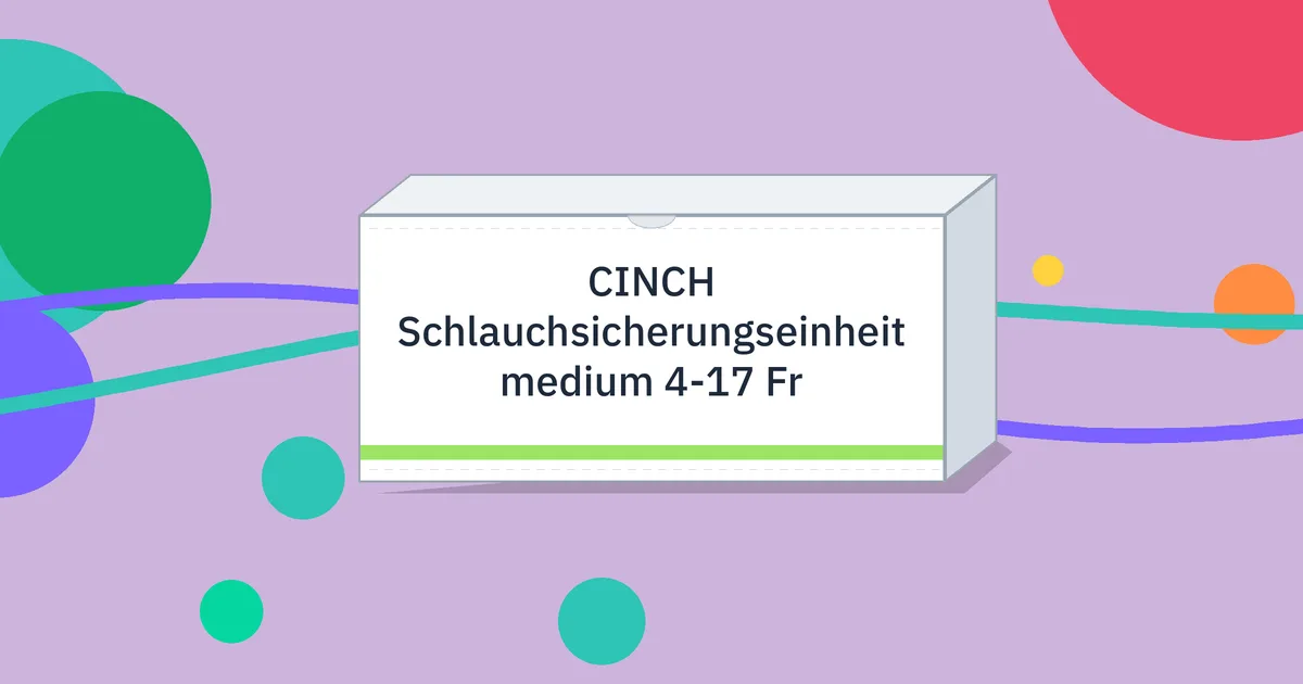 Symbolbild: Packung mit der Aufschrift CINCH Schlauchsicherungseinheit medium 4-17 Fr (PZN 17601376) – Verfügbarkeit und Bezug in Apotheken in Frankfurt am Main