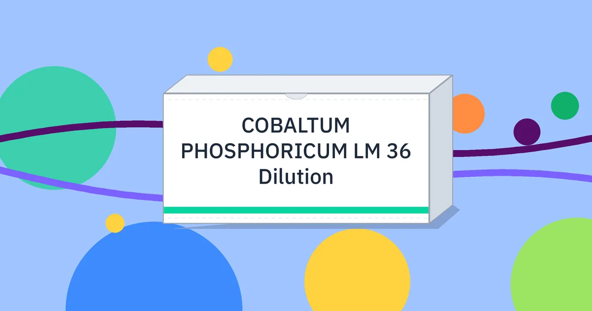 Symbolbild: Packung mit der Aufschrift COBALTUM PHOSPHORICUM LM 36 Dilution (PZN 12824284) – Verfügbarkeit und Bezug in Apotheken in Frankfurt am Main