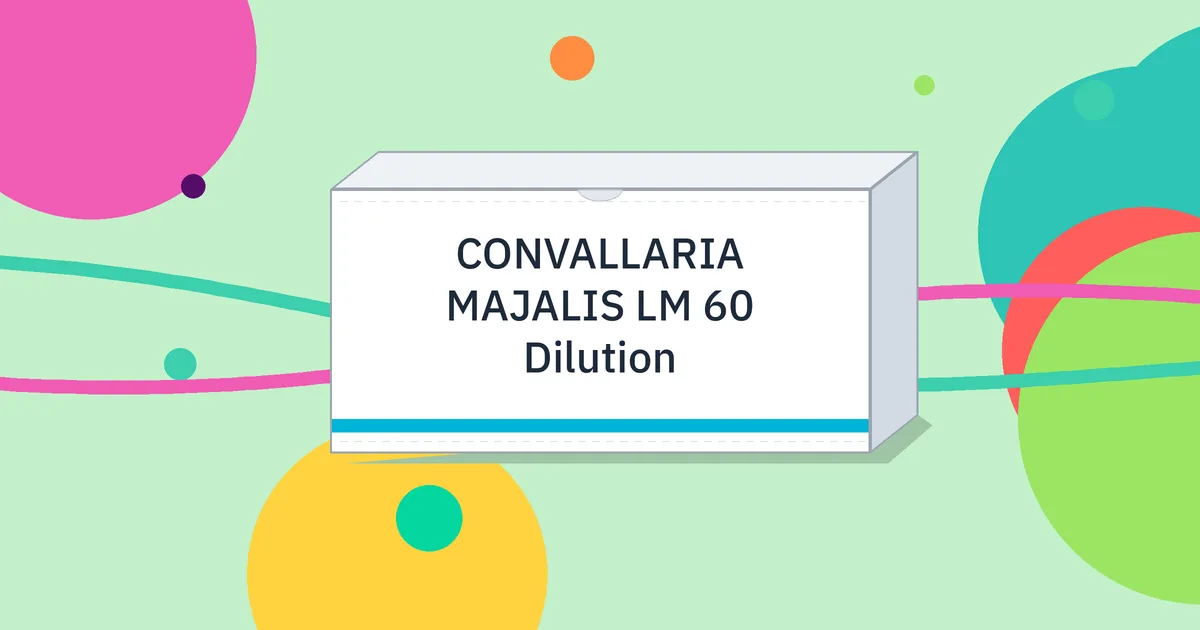 Symbolbild: Packung mit der Aufschrift CONVALLARIA MAJALIS LM 60 Dilution (PZN 12833774) – Verfügbarkeit und Bezug in Apotheken in Frankfurt am Main