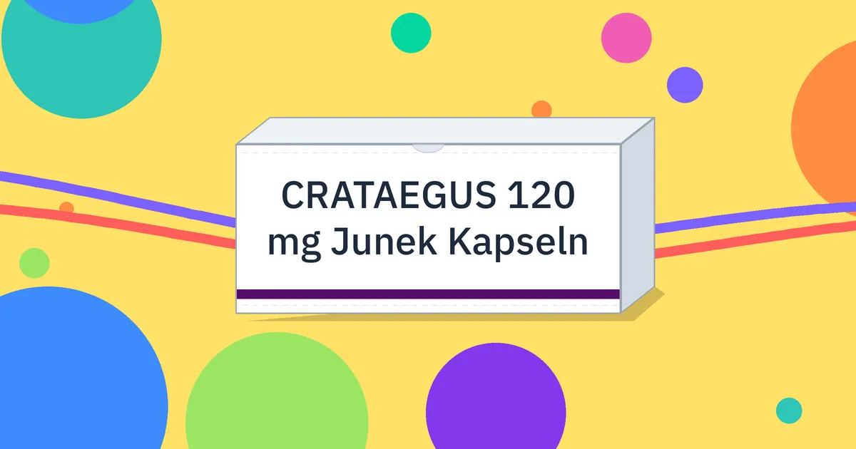 Symbolbild: Packung mit der Aufschrift CRATAEGUS 120 mg Junek Kapseln (PZN 03491748) – Verfügbarkeit und Bezug in Apotheken in Frankfurt am Main