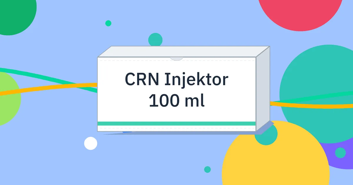 Symbolbild: Packung mit der Aufschrift CRN Injektor 100 ml (PZN 17530216) – Verfügbarkeit und Bezug in Apotheken in Frankfurt am Main