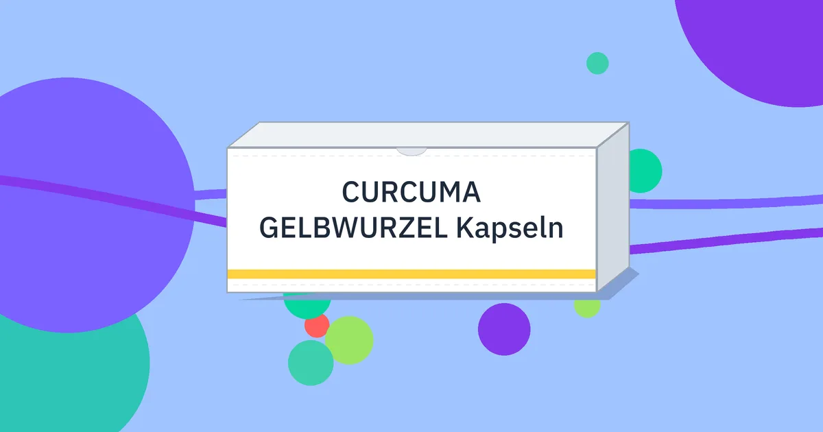 Symbolbild: Packung mit der Aufschrift CURCUMA GELBWURZEL Kapseln (PZN 07703880) – Verfügbarkeit und Bezug in Apotheken in Frankfurt am Main