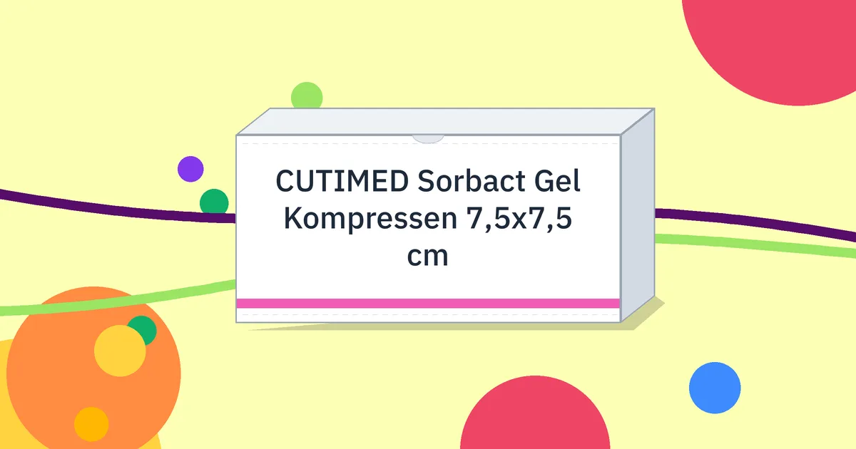Symbolbild: Packung mit der Aufschrift CUTIMED Sorbact Gel Kompressen 7,5x7,5 cm (PZN 17639723) – Verfügbarkeit und Bezug in Apotheken in Frankfurt am Main