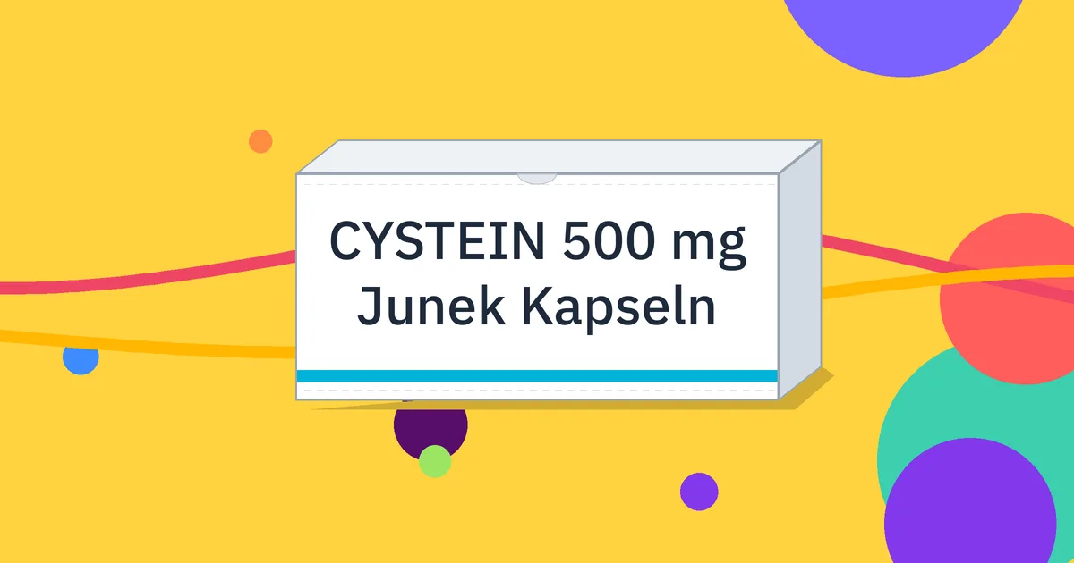 Symbolbild: Packung mit der Aufschrift CYSTEIN 500 mg Junek Kapseln (PZN 00132842) – Verfügbarkeit und Bezug in Apotheken in Frankfurt am Main