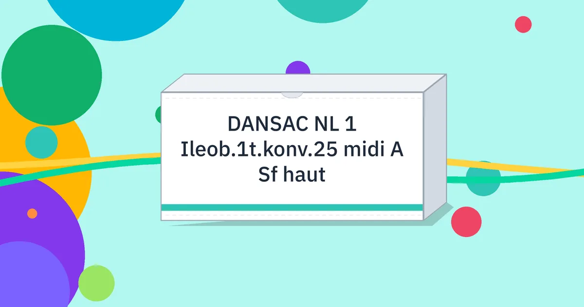 Symbolbild: Packung mit der Aufschrift DANSAC NL 1 Ileob.1t.konv.25 midi A Sf haut (PZN 10945931) – Verfügbarkeit und Bezug in Apotheken in Frankfurt am Main