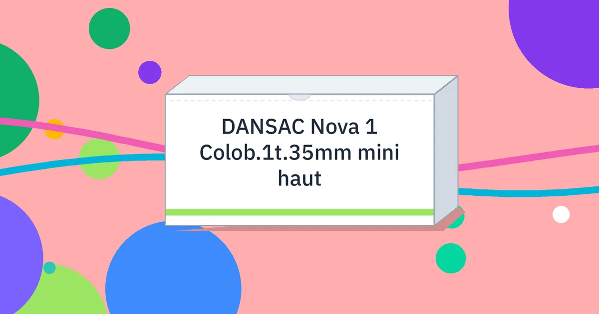 Symbolbild: Packung mit der Aufschrift DANSAC Nova 1 Colob.1t.35mm mini haut (PZN 00599675) – Verfügbarkeit und Bezug in Apotheken in Frankfurt am Main