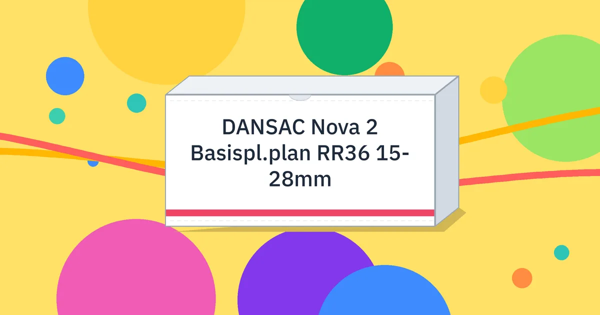 Symbolbild: Packung mit der Aufschrift DANSAC Nova 2 Basispl.plan RR36 15-28mm (PZN 01438744) – Verfügbarkeit und Bezug in Apotheken in Frankfurt am Main