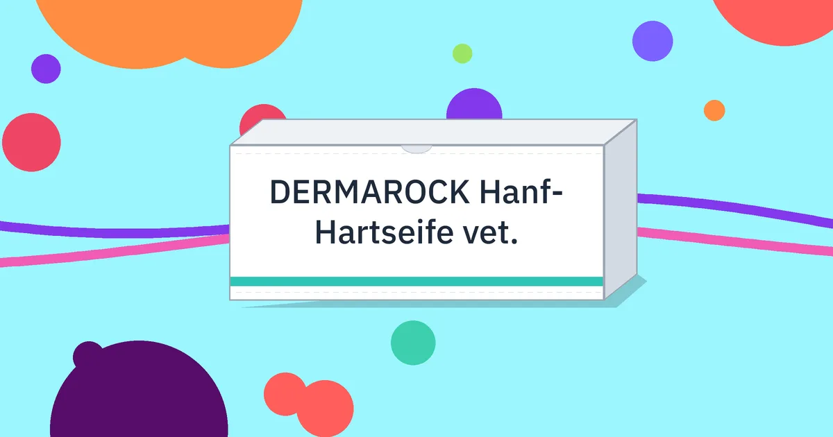 Symbolbild: Packung mit der Aufschrift DERMAROCK Hanf-Hartseife vet. (PZN 19845786) – Verfügbarkeit und Bezug in Apotheken in Frankfurt am Main