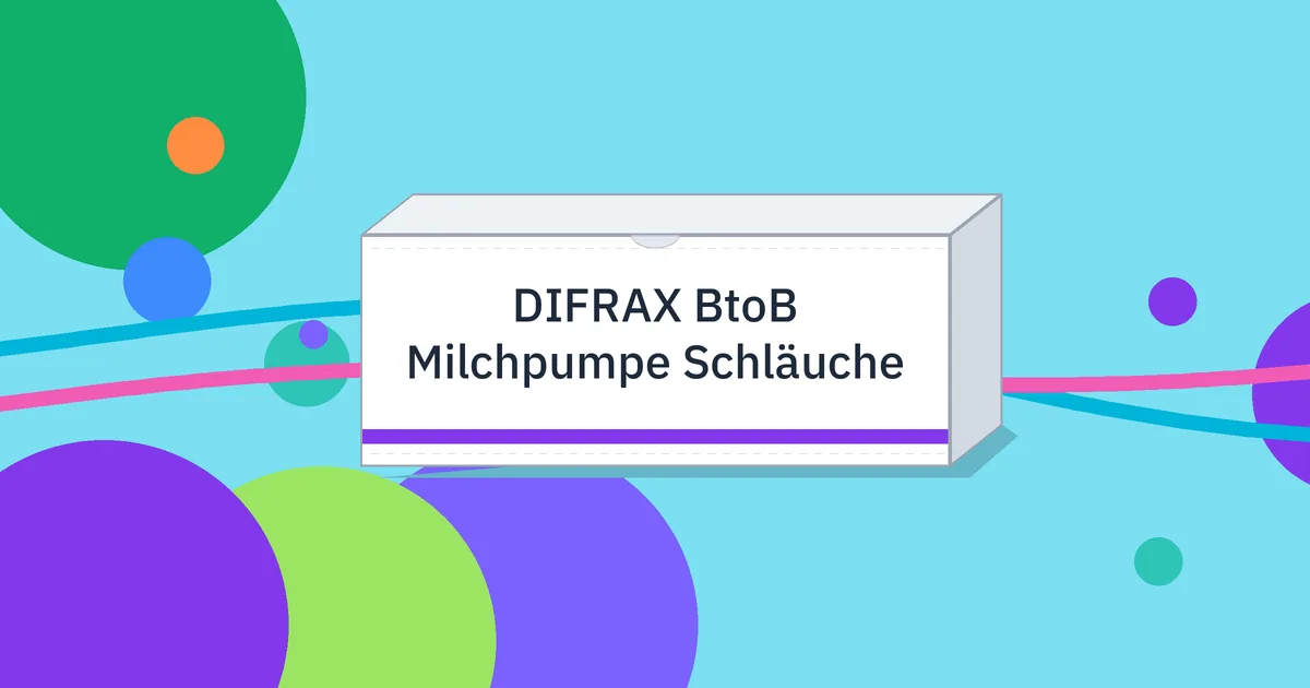 Symbolbild: Packung mit der Aufschrift DIFRAX BtoB Milchpumpe Schläuche (PZN 12518618) – Verfügbarkeit und Bezug in Apotheken in Frankfurt am Main