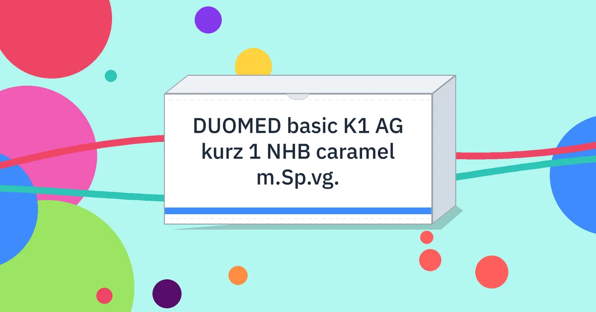 Symbolbild: Packung mit der Aufschrift DUOMED basic K1 AG kurz 1 NHB caramel m.Sp.vg. (PZN 20904637) – Verfügbarkeit und Bezug in Apotheken in Frankfurt am Main