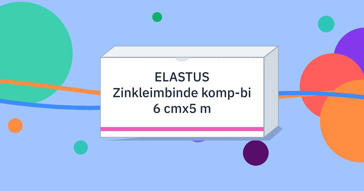 Symbolbild: Packung mit der Aufschrift ELASTUS Zinkleimbinde komp-bi 6 cmx5 m (PZN 18892447) – Verfügbarkeit und Bezug in Apotheken in Frankfurt am Main