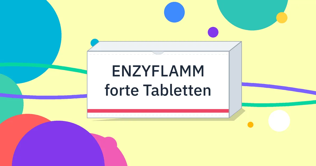 Symbolbild: Packung mit der Aufschrift ENZYFLAMM forte Tabletten (PZN 12442565) – Verfügbarkeit und Bezug in Apotheken in Frankfurt am Main
