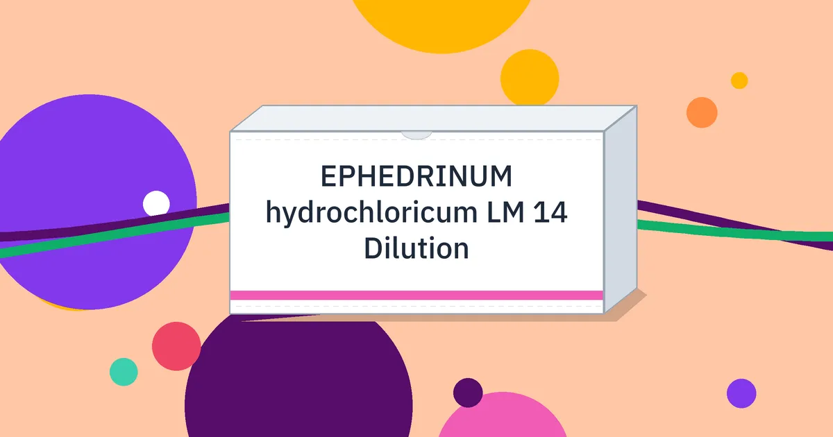 Symbolbild: Packung mit der Aufschrift EPHEDRINUM hydrochloricum LM 14 Dilution (PZN 13471190) – Verfügbarkeit und Bezug in Apotheken in Frankfurt am Main
