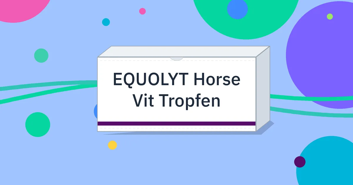 Symbolbild: Packung mit der Aufschrift EQUOLYT Horse Vit Tropfen (PZN 00503907) – Verfügbarkeit und Bezug in Apotheken in Frankfurt am Main