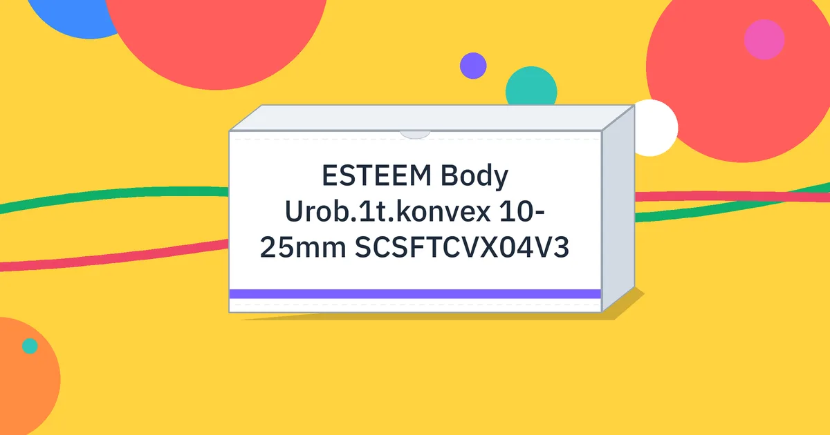 Symbolbild: Packung mit der Aufschrift ESTEEM Body Urob.1t.konvex 10-25mm SCSFTCVX04V3 (PZN 18838382) – Verfügbarkeit und Bezug in Apotheken in Frankfurt am Main