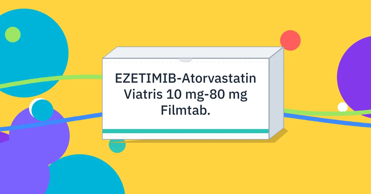 Symbolbild: Packung mit der Aufschrift EZETIMIB-Atorvastatin Viatris 10 mg-80 mg Filmtab. (PZN 19894661) – Verfügbarkeit und Bezug in Apotheken in Frankfurt am Main