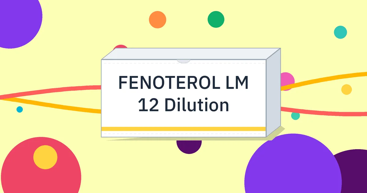 Symbolbild: Packung mit der Aufschrift FENOTEROL LM 12 Dilution (PZN 12847084) – Verfügbarkeit und Bezug in Apotheken in Frankfurt am Main