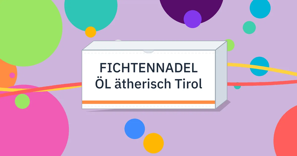 Symbolbild: Packung mit der Aufschrift FICHTENNADEL ÖL ätherisch Tirol (PZN 17157303) – Verfügbarkeit und Bezug in Apotheken in Frankfurt am Main