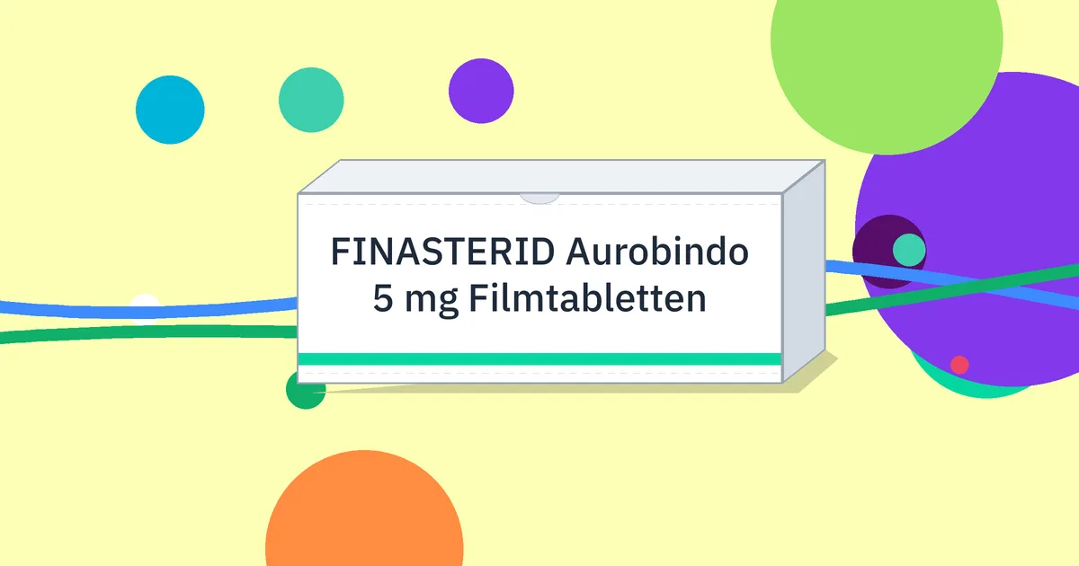 Symbolbild: Packung mit der Aufschrift FINASTERID Aurobindo 5 mg Filmtabletten (PZN 05454384) – Verfügbarkeit und Bezug in Apotheken in Frankfurt am Main