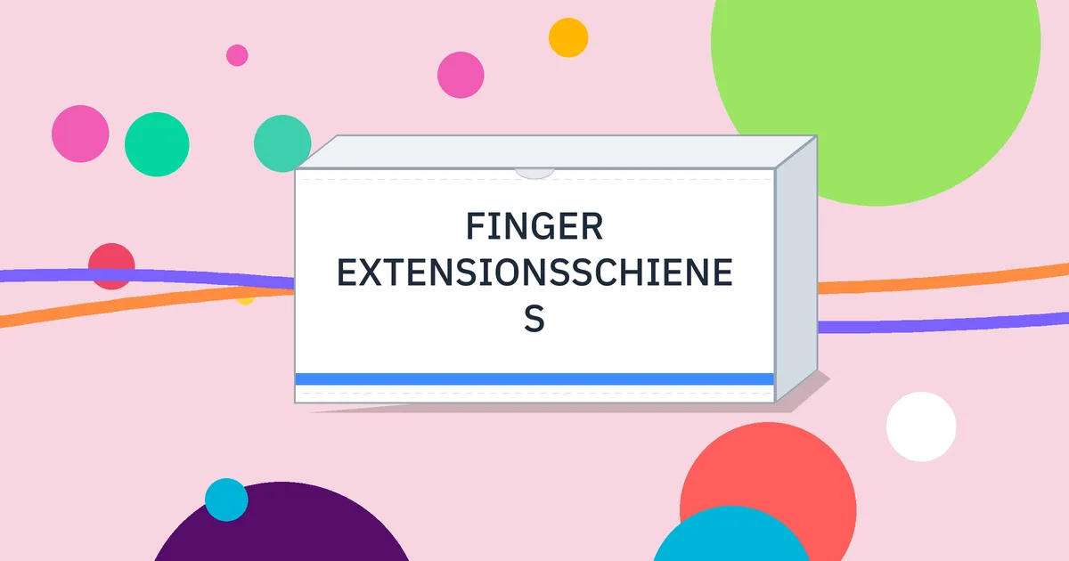 Symbolbild: Packung mit der Aufschrift FINGER EXTENSIONSSCHIENE S (PZN 04603511) – Verfügbarkeit und Bezug in Apotheken in Frankfurt am Main