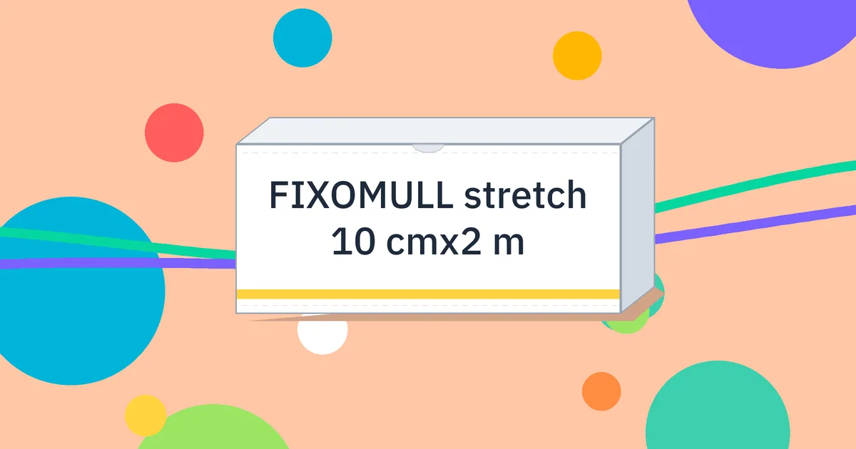 Symbolbild: Packung mit der Aufschrift FIXOMULL stretch 10 cmx2 m (PZN 20419793) – Verfügbarkeit und Bezug in Apotheken in Frankfurt am Main