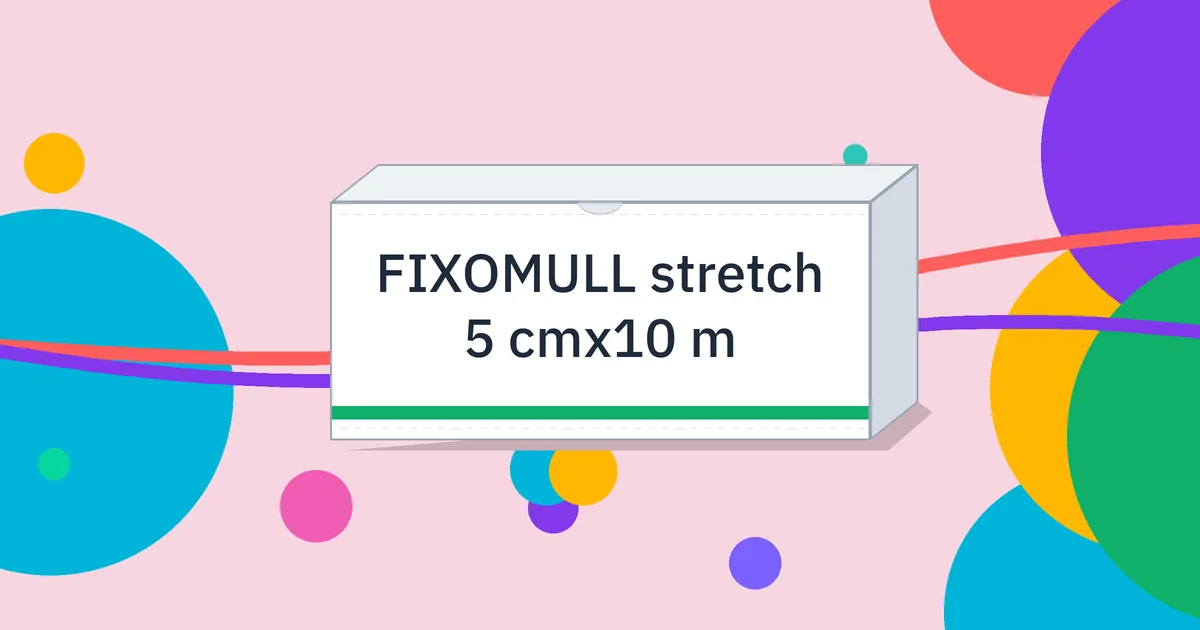 Symbolbild: Packung mit der Aufschrift FIXOMULL stretch 5 cmx10 m (PZN 17414148) – Verfügbarkeit und Bezug in Apotheken in Frankfurt am Main