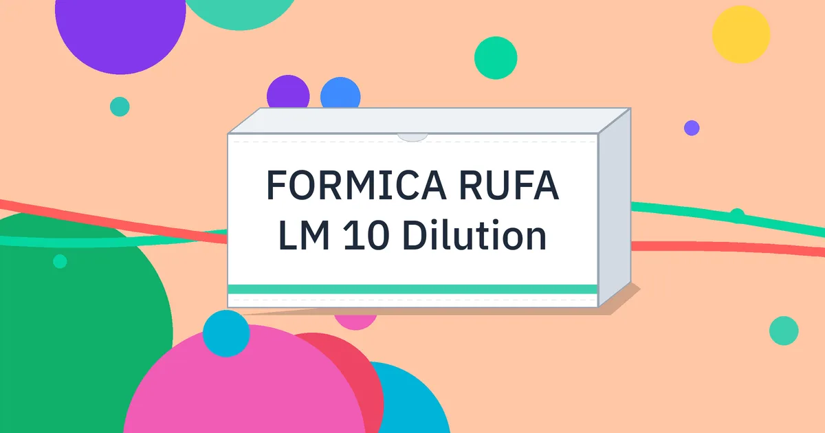 Symbolbild: Packung mit der Aufschrift FORMICA RUFA LM 10 Dilution (PZN 12873963) – Verfügbarkeit und Bezug in Apotheken in Frankfurt am Main