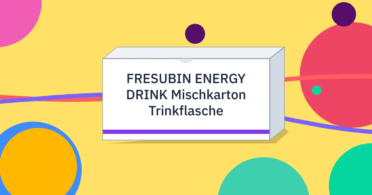 Symbolbild: Packung mit der Aufschrift FRESUBIN ENERGY DRINK Mischkarton Trinkflasche (PZN 19750488) – Verfügbarkeit und Bezug in Apotheken in Frankfurt am Main
