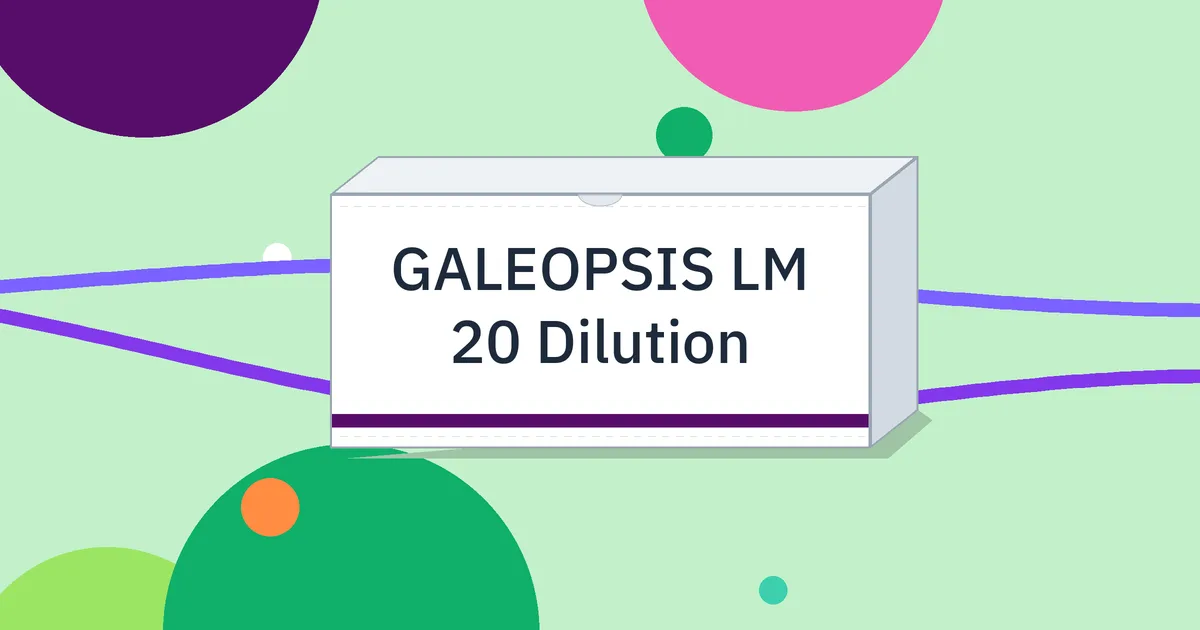 Symbolbild: Packung mit der Aufschrift GALEOPSIS LM 20 Dilution (PZN 13496304) – Verfügbarkeit und Bezug in Apotheken in Frankfurt am Main