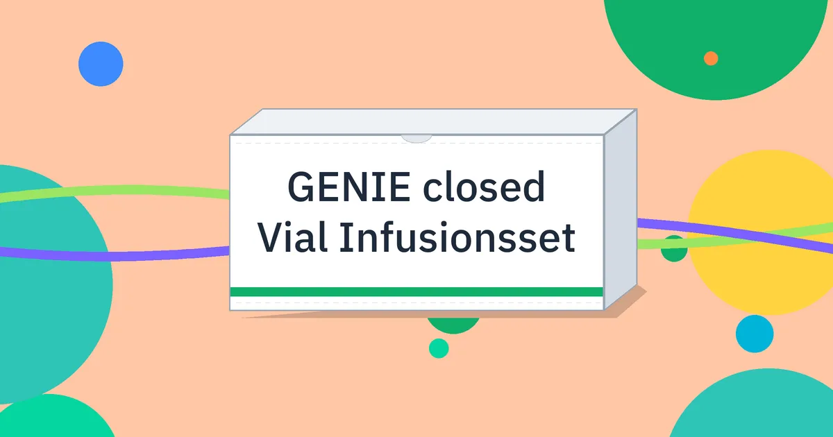 Symbolbild: Packung mit der Aufschrift GENIE closed Vial Infusionsset (PZN 06143025) – Verfügbarkeit und Bezug in Apotheken in Frankfurt am Main