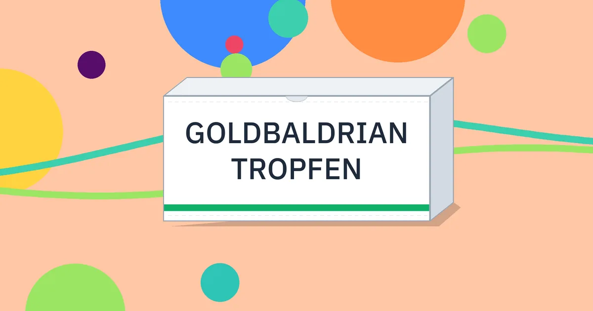 Symbolbild: Packung mit der Aufschrift GOLDBALDRIAN TROPFEN (PZN 15228938) – Verfügbarkeit und Bezug in Apotheken in Frankfurt am Main