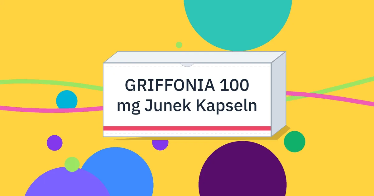 Symbolbild: Packung mit der Aufschrift GRIFFONIA 100 mg Junek Kapseln (PZN 13358861) – Verfügbarkeit und Bezug in Apotheken in Frankfurt am Main