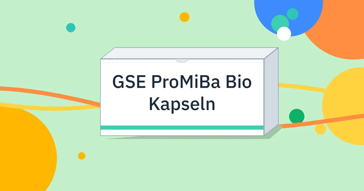Symbolbild: Packung mit der Aufschrift GSE ProMiBa Bio Kapseln (PZN 19167234) – Verfügbarkeit und Bezug in Apotheken in Frankfurt am Main
