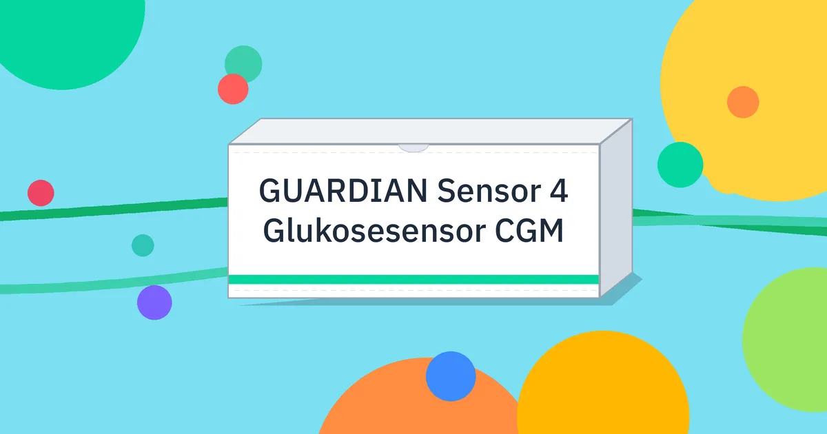 Symbolbild: Packung mit der Aufschrift GUARDIAN Sensor 4 Glukosesensor CGM (PZN 18166304) – Verfügbarkeit und Bezug in Apotheken in Frankfurt am Main