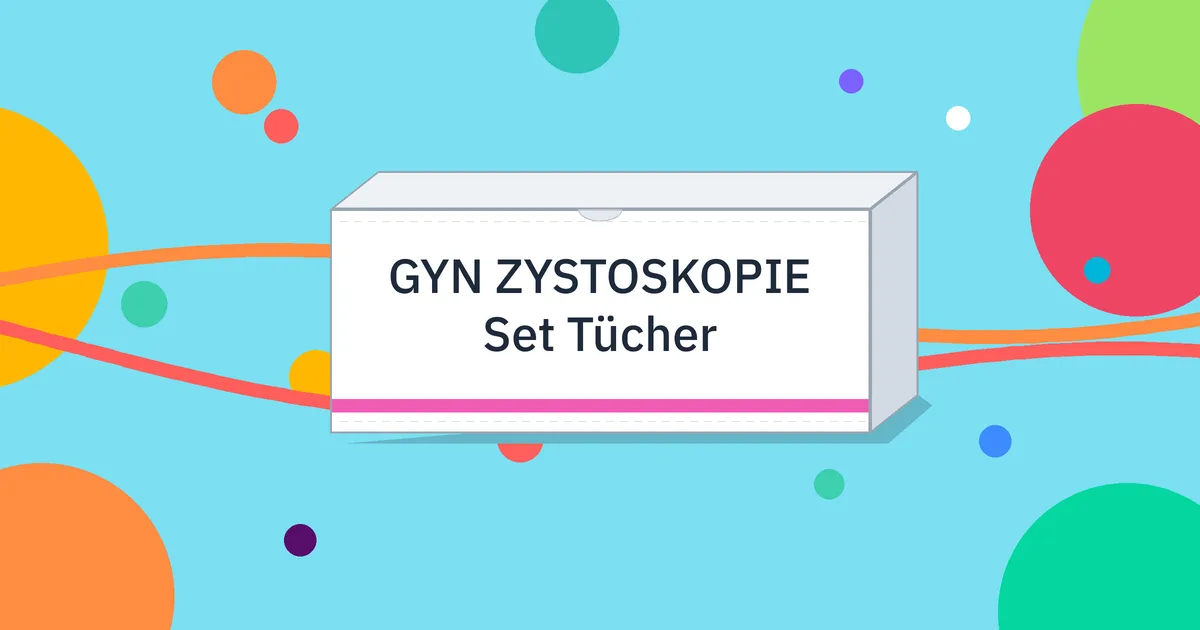 Symbolbild: Packung mit der Aufschrift GYN ZYSTOSKOPIE Set Tücher (PZN 04702667) – Verfügbarkeit und Bezug in Apotheken in Frankfurt am Main