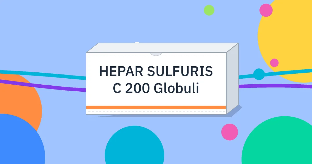 Symbolbild: Packung mit der Aufschrift HEPAR SULFURIS C 200 Globuli (PZN 02924429) – Verfügbarkeit und Bezug in Apotheken in Frankfurt am Main
