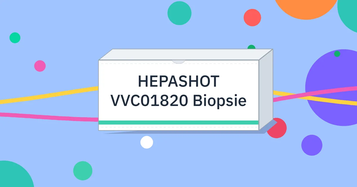 Symbolbild: Packung mit der Aufschrift HEPASHOT VVC01820 Biopsie (PZN 19250567) – Verfügbarkeit und Bezug in Apotheken in Frankfurt am Main