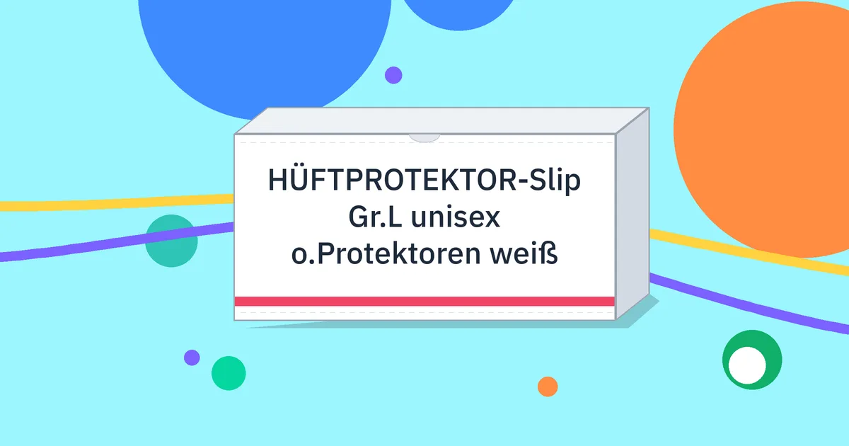 Symbolbild: Packung mit der Aufschrift HÜFTPROTEKTOR-Slip Gr.L unisex o.Protektoren weiß (PZN 14268108) – Verfügbarkeit und Bezug in Apotheken in Frankfurt am Main