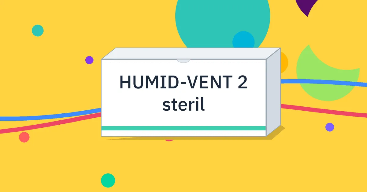 Symbolbild: Packung mit der Aufschrift HUMID-VENT 2 steril (PZN 10142416) – Verfügbarkeit und Bezug in Apotheken in Frankfurt am Main