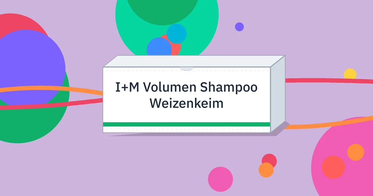 Symbolbild: Packung mit der Aufschrift I+M Volumen Shampoo Weizenkeim (PZN 07240977) – Verfügbarkeit und Bezug in Apotheken in Frankfurt am Main