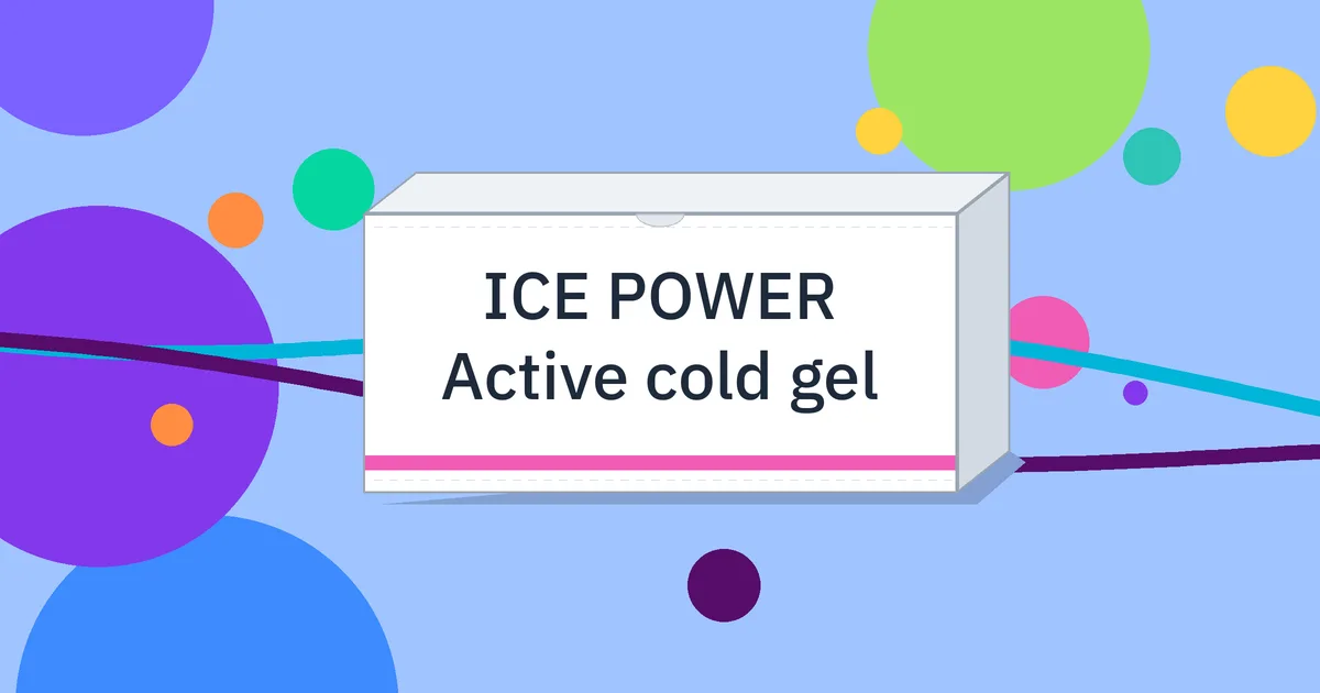 Symbolbild: Packung mit der Aufschrift ICE POWER Active cold gel (PZN 11727053) – Verfügbarkeit und Bezug in Apotheken in Frankfurt am Main