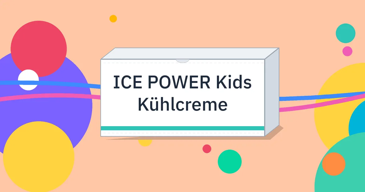 Symbolbild: Packung mit der Aufschrift ICE POWER Kids Kühlcreme (PZN 12505188) – Verfügbarkeit und Bezug in Apotheken in Frankfurt am Main