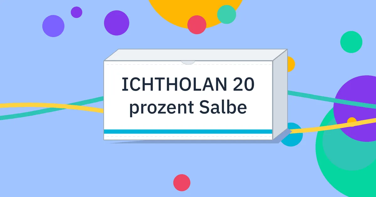 Symbolbild: Packung mit der Aufschrift ICHTHOLAN 20 prozent Salbe (PZN 00741794) – Verfügbarkeit und Bezug in Apotheken in Frankfurt am Main