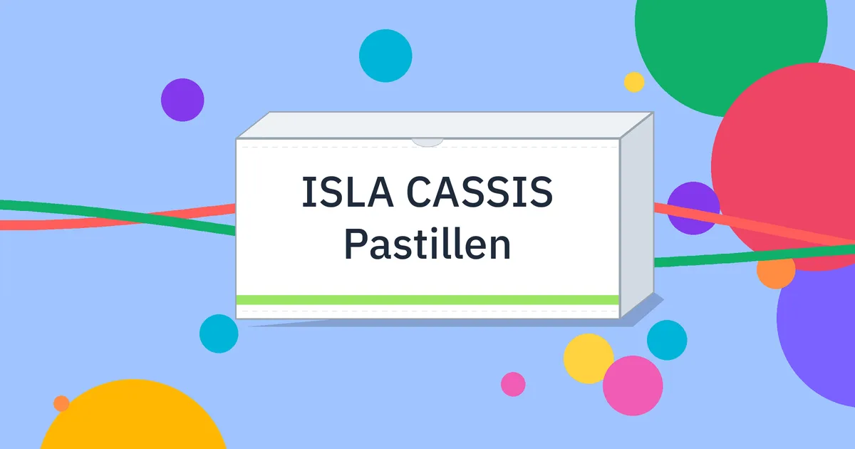 Symbolbild: Packung mit der Aufschrift ISLA CASSIS Pastillen (PZN 07149900) – Verfügbarkeit und Bezug in Apotheken in Frankfurt am Main