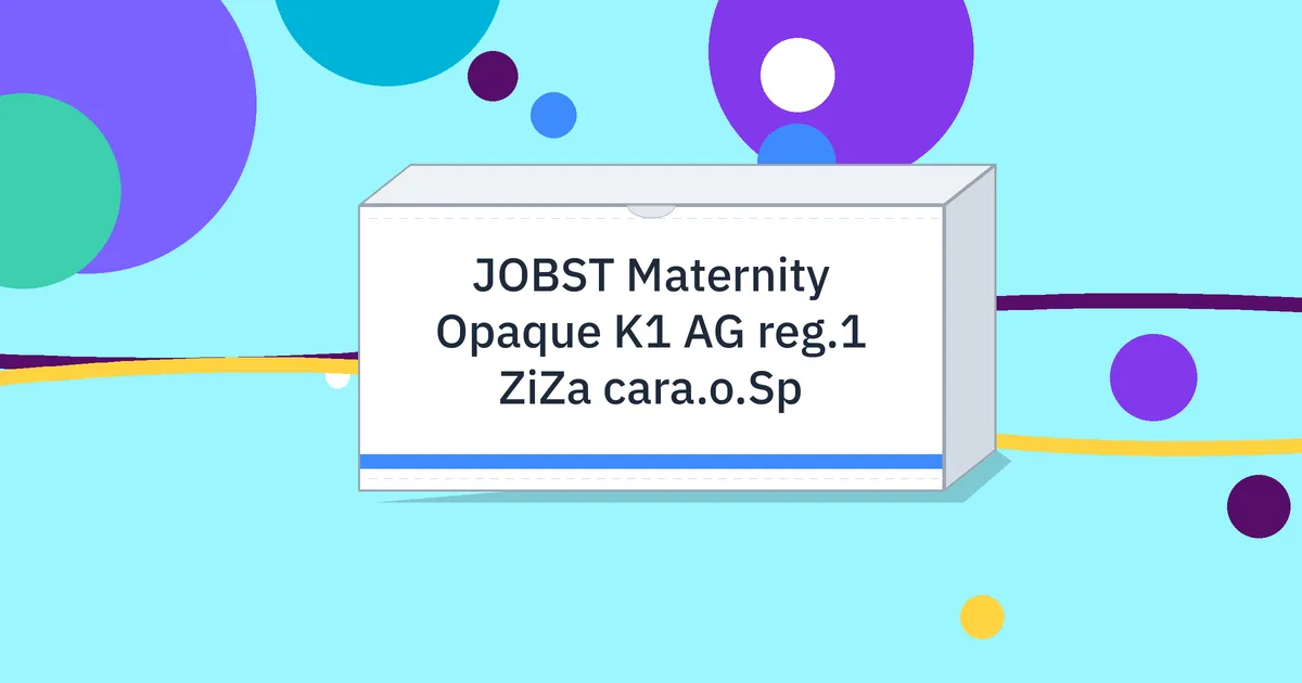 Symbolbild: Packung mit der Aufschrift JOBST Maternity Opaque K1 AG reg.1 ZiZa cara.o.Sp (PZN 15849907) – Verfügbarkeit und Bezug in Apotheken in Frankfurt am Main