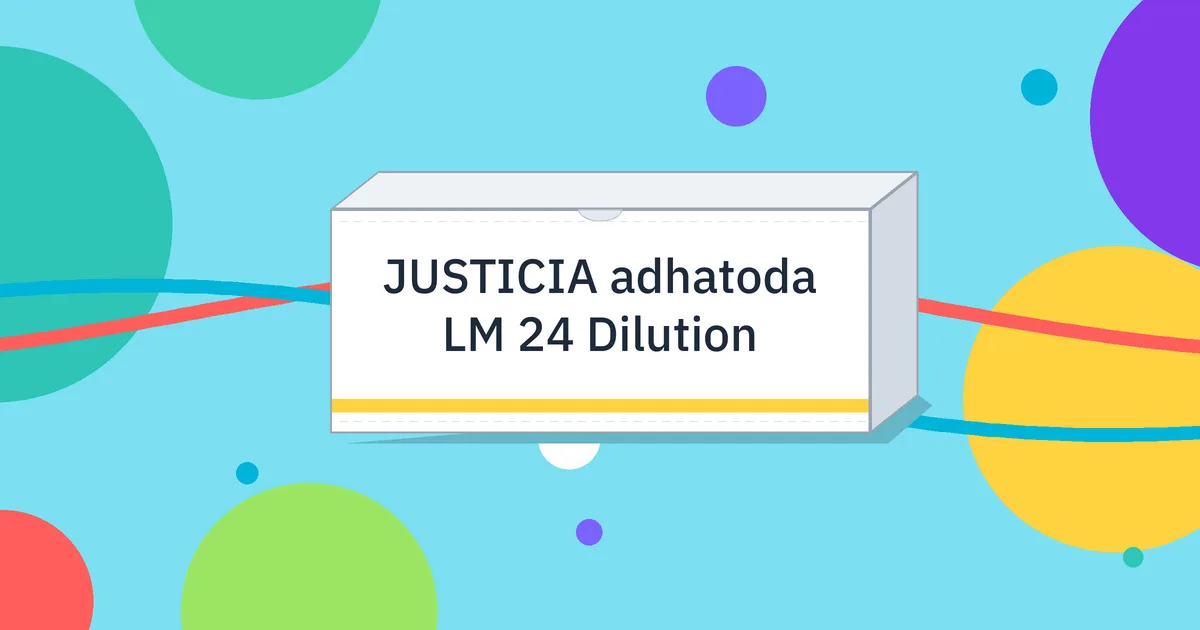 Symbolbild: Packung mit der Aufschrift JUSTICIA adhatoda LM 24 Dilution (PZN 13565703) – Verfügbarkeit und Bezug in Apotheken in Frankfurt am Main