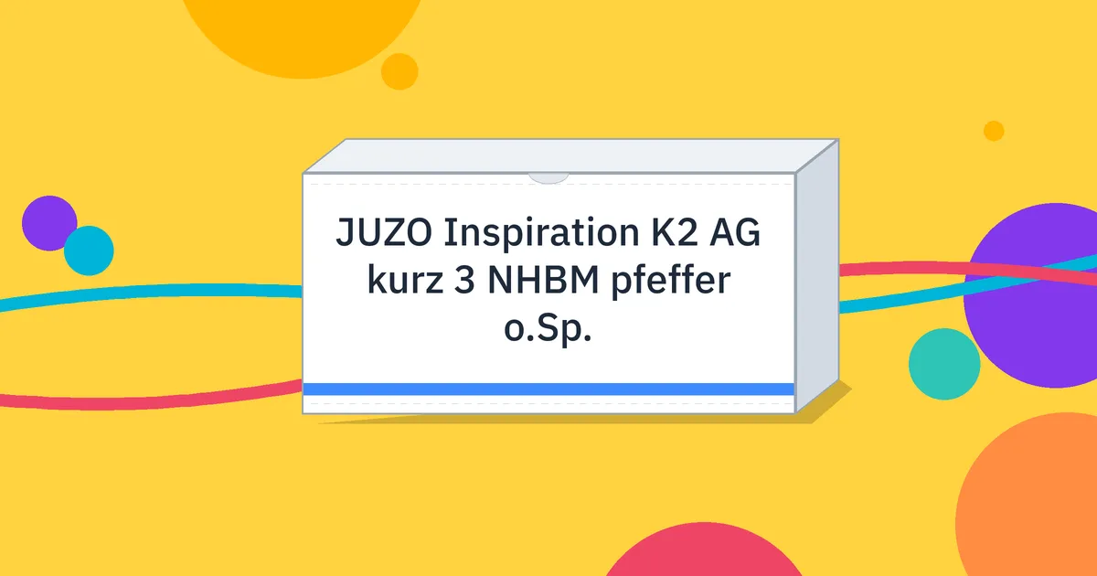Symbolbild: Packung mit der Aufschrift JUZO Inspiration K2 AG kurz 3 NHBM pfeffer o.Sp. (PZN 14948613) – Verfügbarkeit und Bezug in Apotheken in Frankfurt am Main