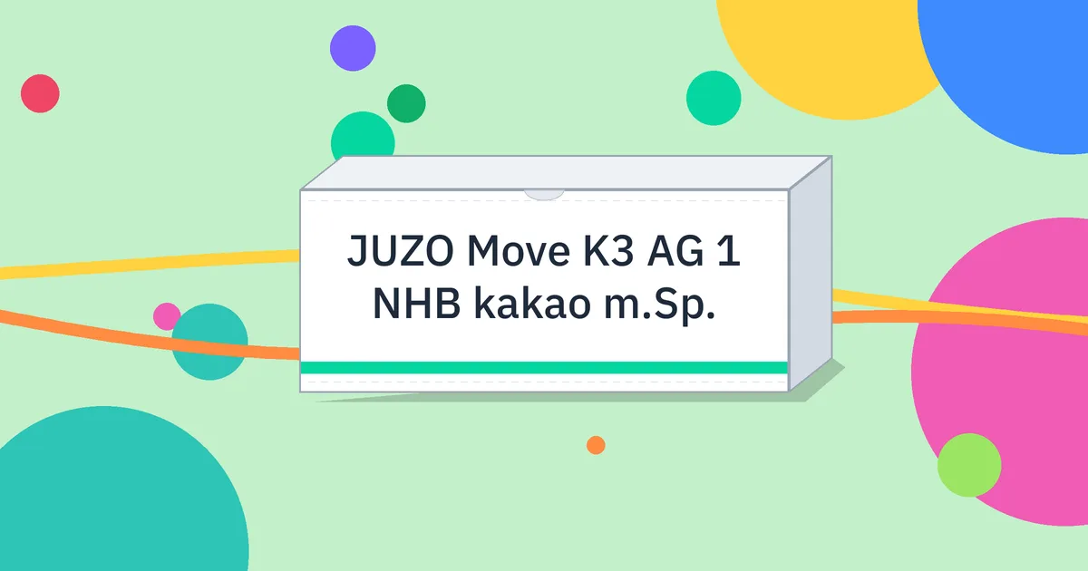 Symbolbild: Packung mit der Aufschrift JUZO Move K3 AG 1 NHB kakao m.Sp. (PZN 18587106) – Verfügbarkeit und Bezug in Apotheken in Frankfurt am Main