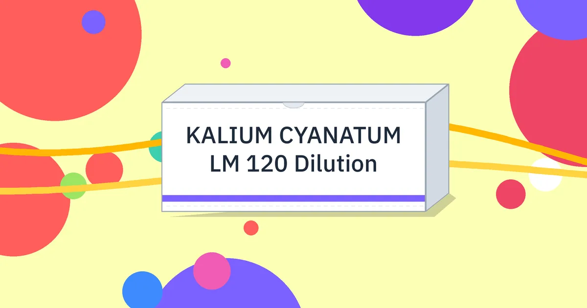 Symbolbild: Packung mit der Aufschrift KALIUM CYANATUM LM 120 Dilution (PZN 12920906) – Verfügbarkeit und Bezug in Apotheken in Frankfurt am Main