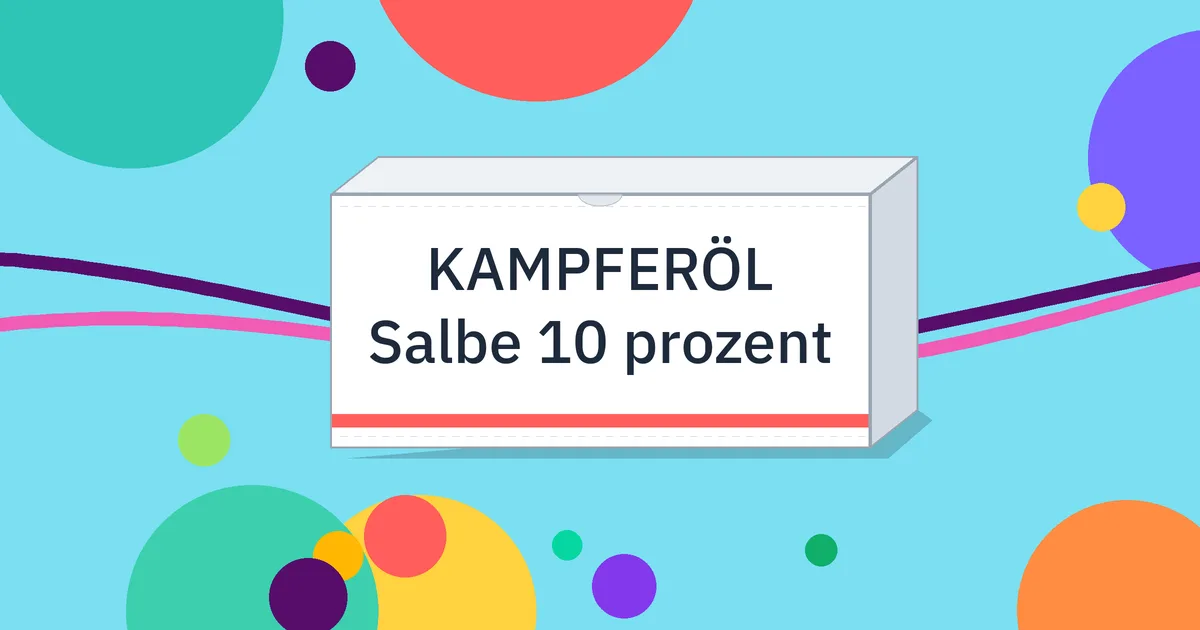 Symbolbild: Packung mit der Aufschrift KAMPFERÖL Salbe 10 prozent (PZN 16673681) – Verfügbarkeit und Bezug in Apotheken in Frankfurt am Main